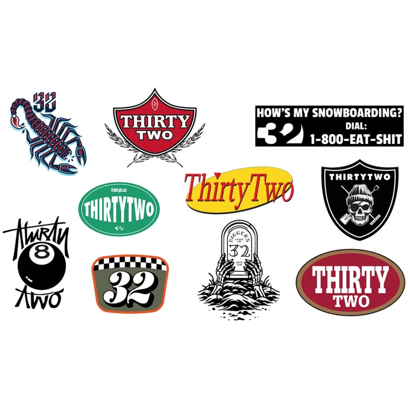32 STICKER PACK - ASSORTED|ASSORTED|ONE SIZE - Your Action Sports Shop ...